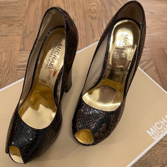 MICHAEL Michael Kors | Shoes | Michael Kors Vintage Snakeskin Platform ...